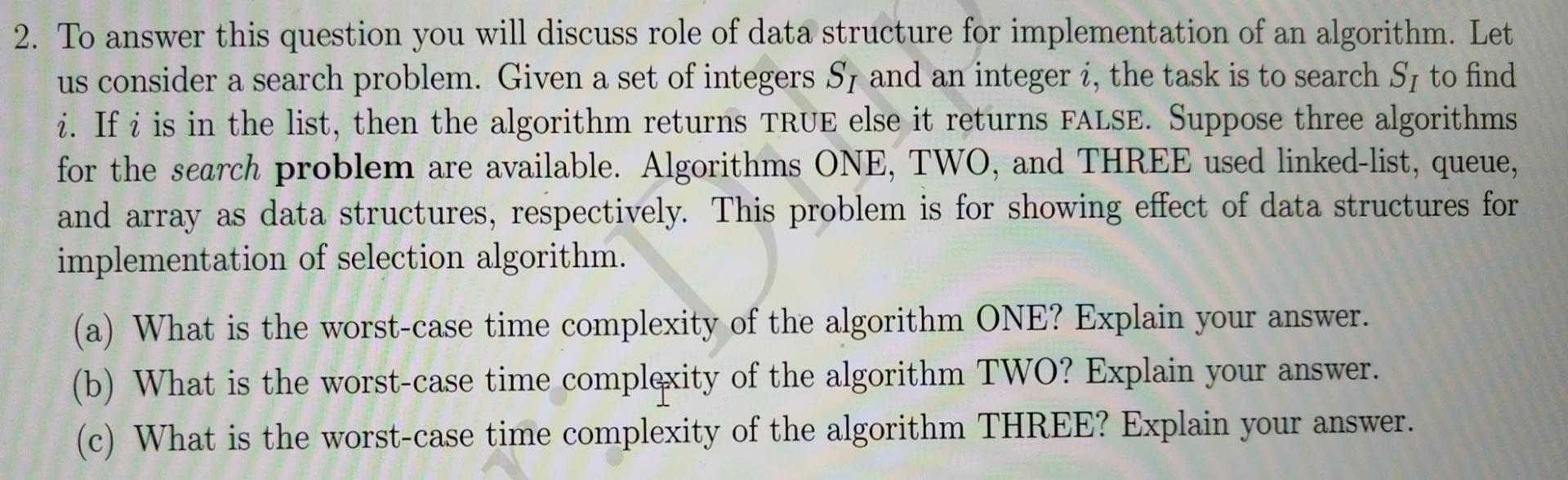Solved To answer this question you will discuss role of data | Chegg.com