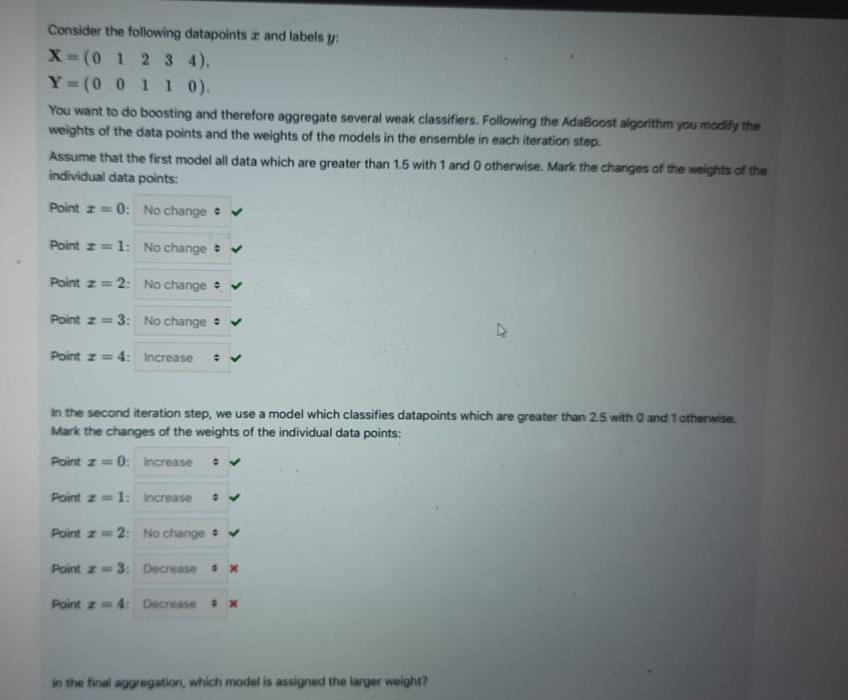 Solved Consider the following datapoints x ﻿and labels y | Chegg.com