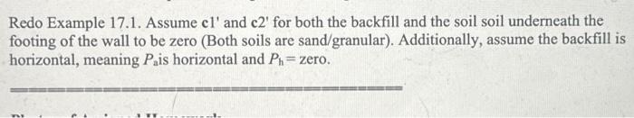 Solved FIGURE 17.12 Calculation of stability of a retaining | Chegg.com