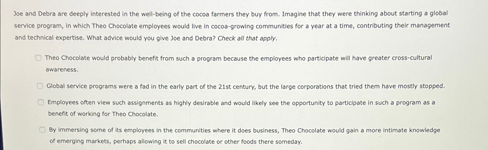 Solved Joe and Debra are deeply interested in the well-being | Chegg.com