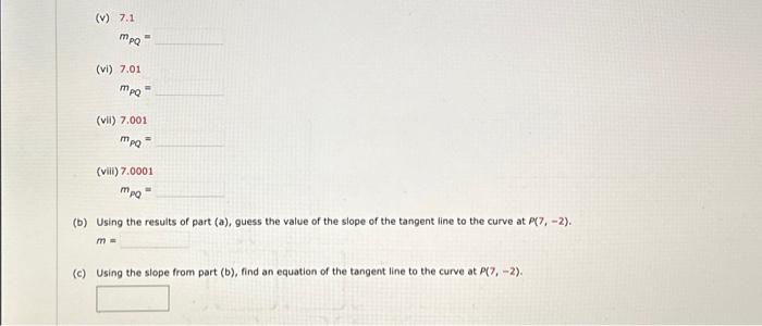 Solved The point \\( P(7,-2) \\) lies on the curve \\( | Chegg.com