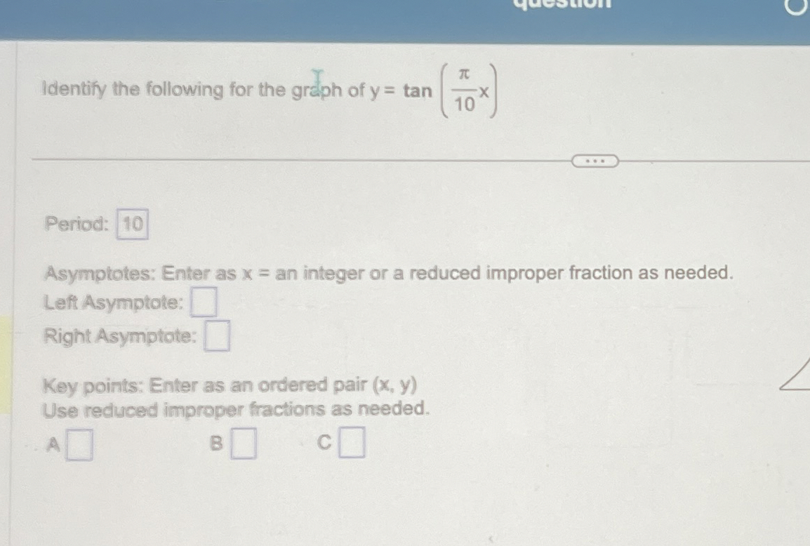 Solved Identify the following for the graph of | Chegg.com