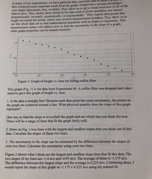 Solved In many of our experiments, we have gathered data, | Chegg.com