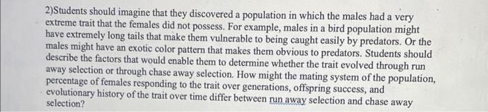2) Students should imagine that they discovered a | Chegg.com