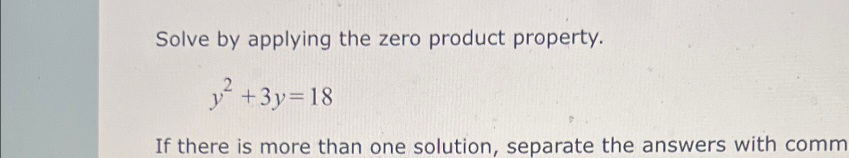 Solved Solve by applying the zero product | Chegg.com
