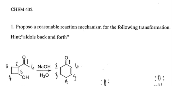 Solved Please propose a reasonable reaction mechanism for | Chegg.com