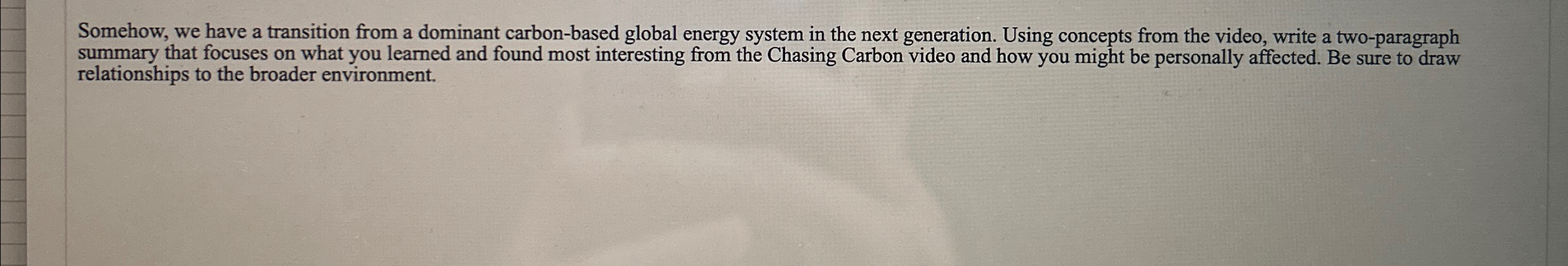 Solved Somehow, we have a transition from a dominant | Chegg.com