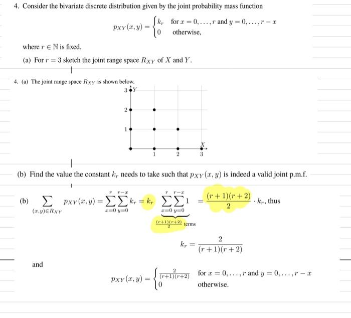 Solved 4. Consider the bivariate discrete distribution given | Chegg.com Solved 4. Consider the bivariate discrete distribution given | Chegg.com