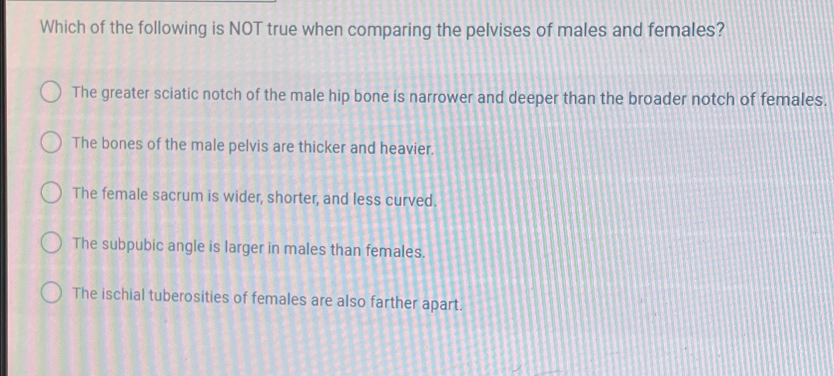 Solved Which of the following is NOT true when comparing the | Chegg.com