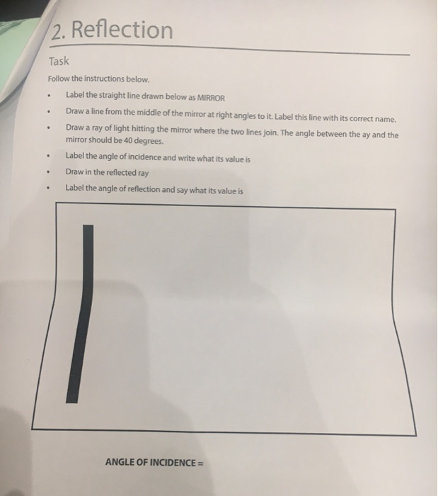 Solved 2. Reflection Task Follow the instructions below. | Chegg.com