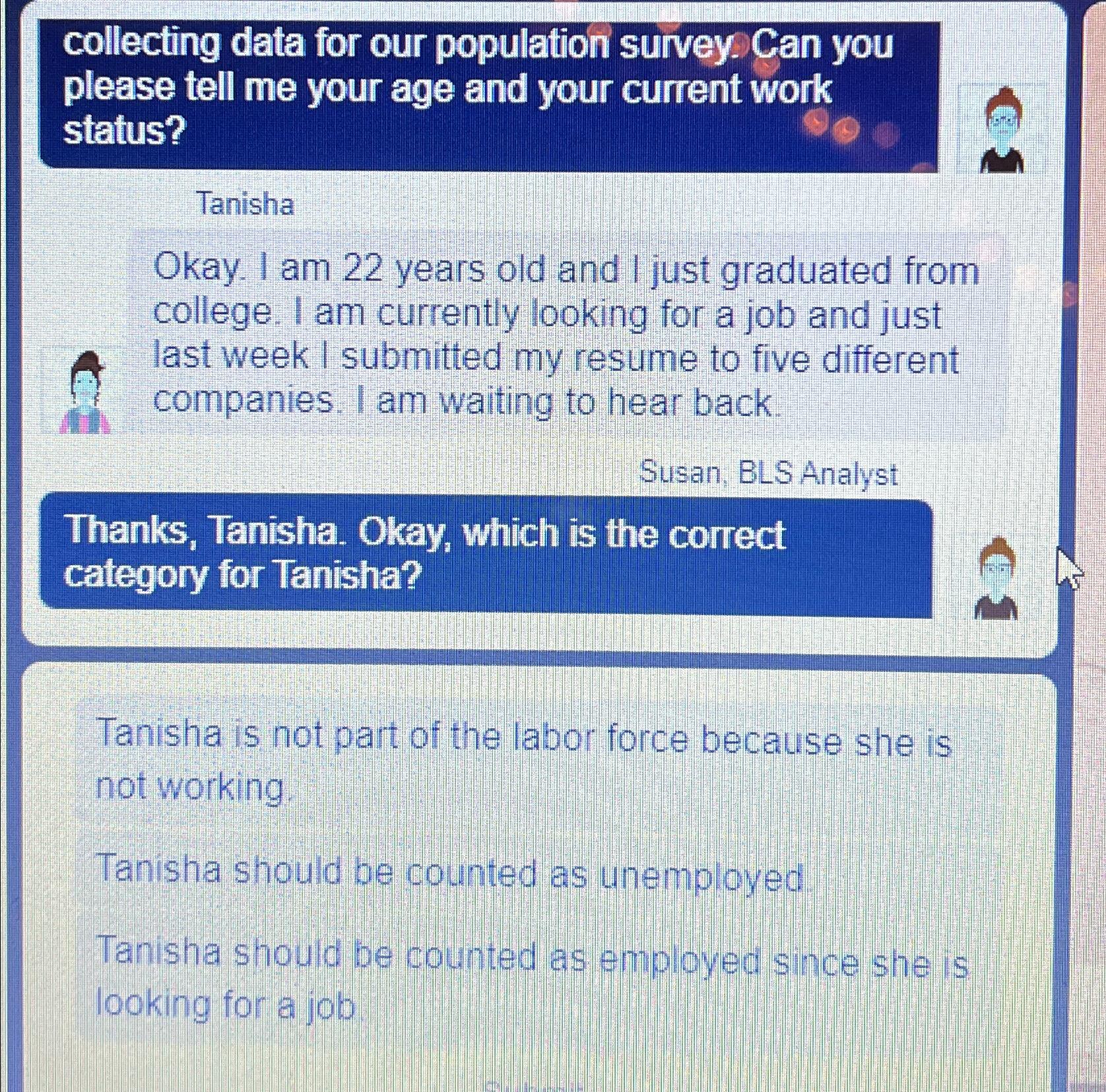 Solved collecting data for our population suivey. Can you | Chegg.com
