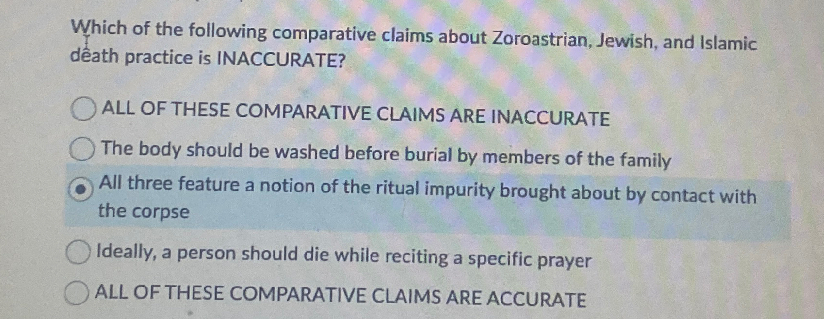 Solved Which of the following comparative claims about | Chegg.com