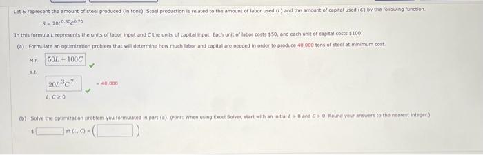 Solved BUSINESS ANALYTICS USING EXCEL SOLVERLet S represent | Chegg.com