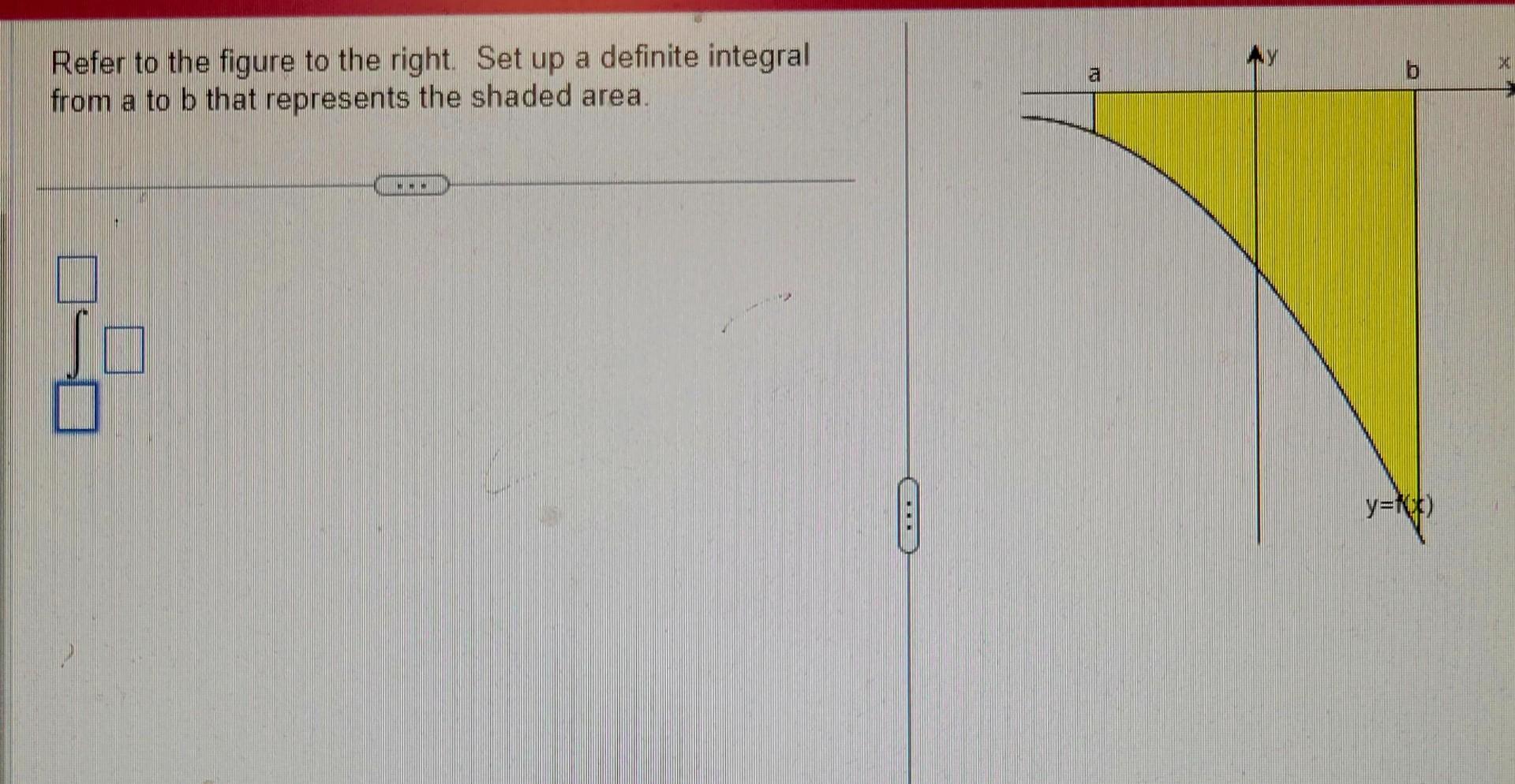 Solved Refer to the figure to the right. Set up a definite | Chegg.com