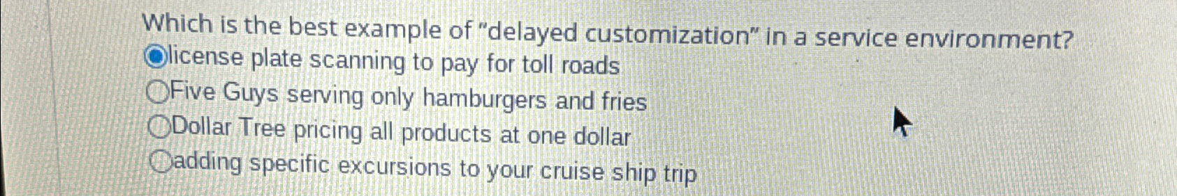 Solved Which is the best example of "delayed customization" | Chegg.com