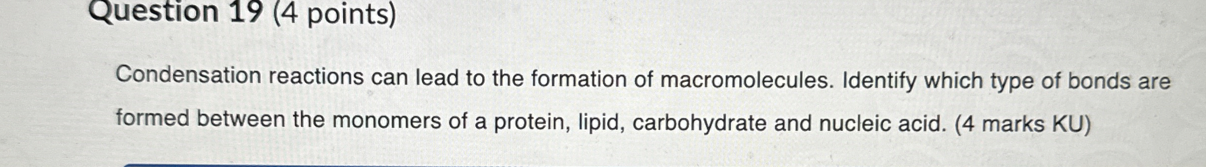 Solved Condensation reactions can lead to the formation of | Chegg.com