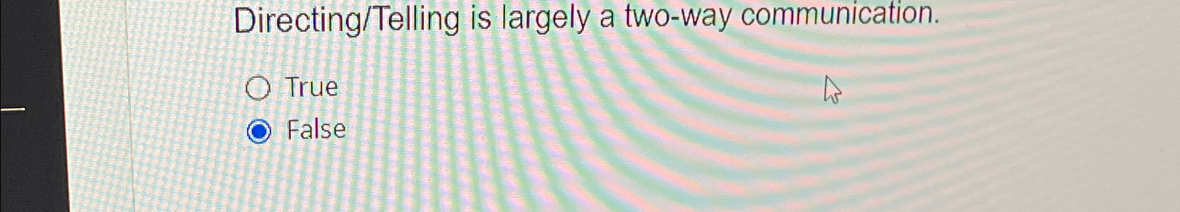 Solved Directing/Telling is largely a two-way | Chegg.com