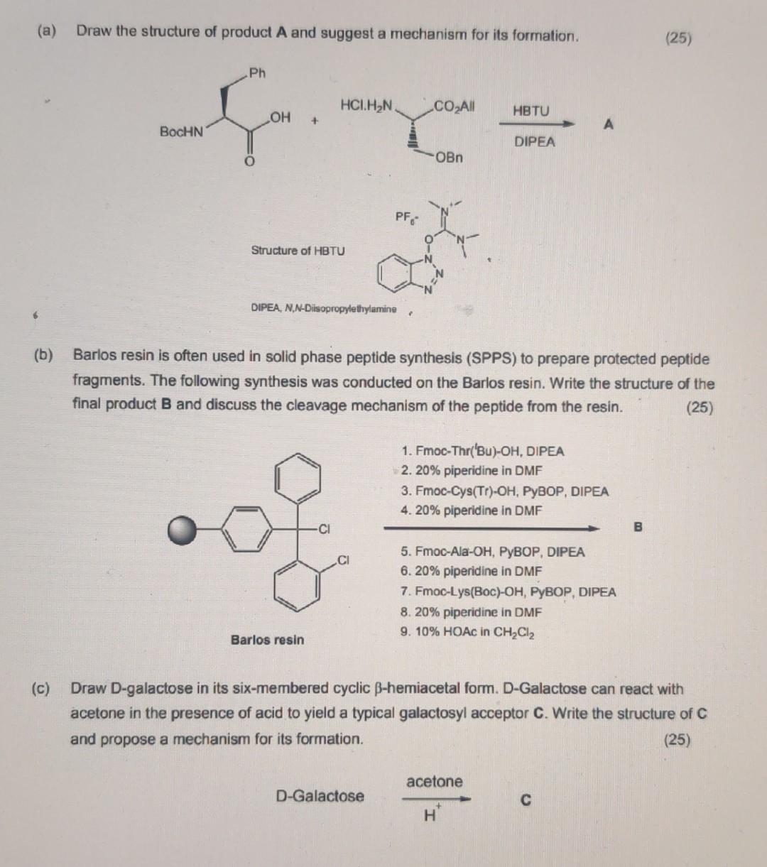 Solved (a) Draw the structure of product A and suggest a | Chegg.com