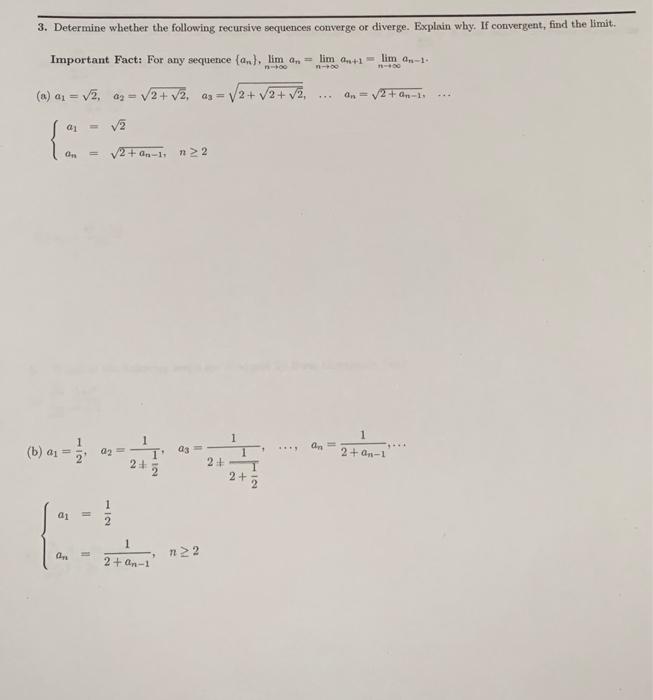 Solved 3. Determine whether the following recursive | Chegg.com