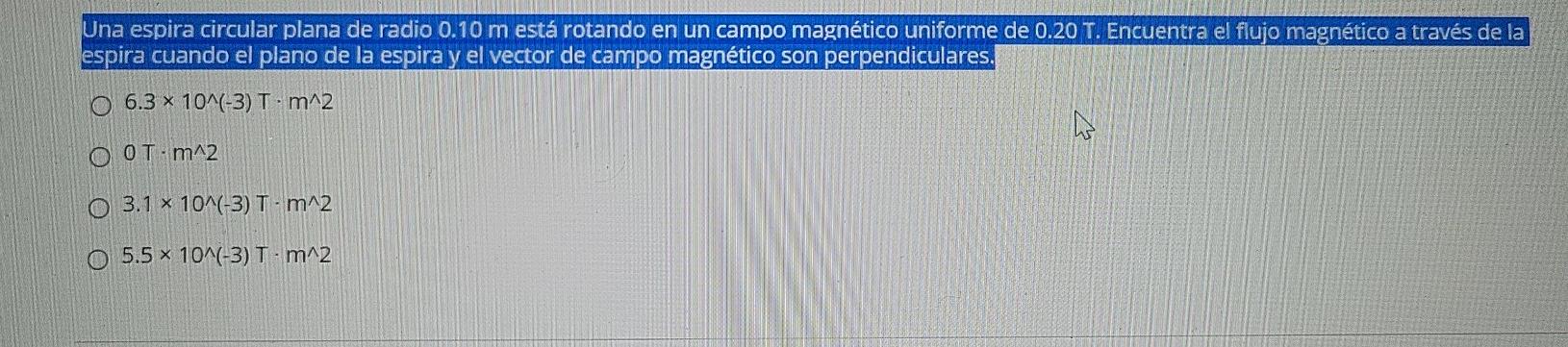 Solved A flat circular loop of radius 0.10 m is rotating in | Chegg.com