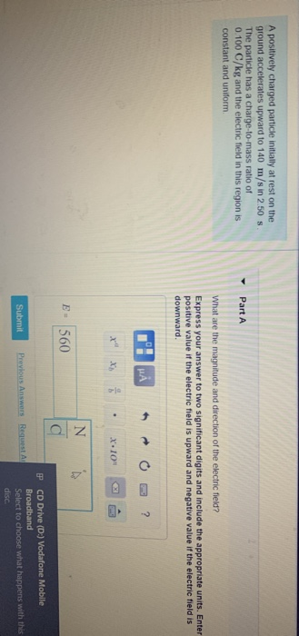 Solved A positively charged particle initially at rest on | Chegg.com