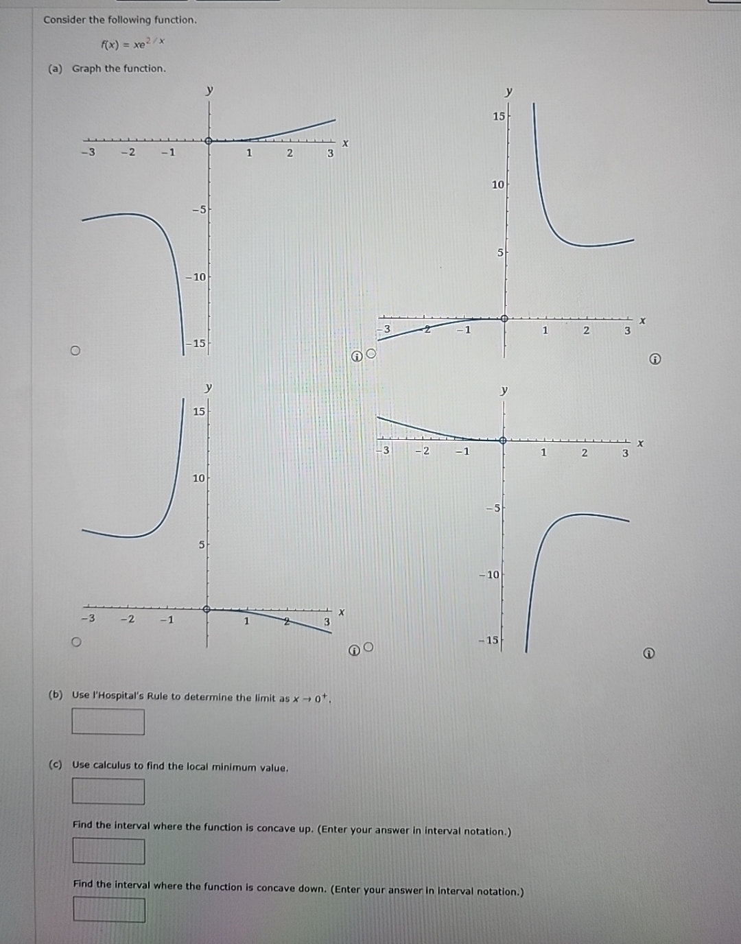 Solved Consider the following function.f(x)=xe2x(a) ﻿Graph | Chegg.com