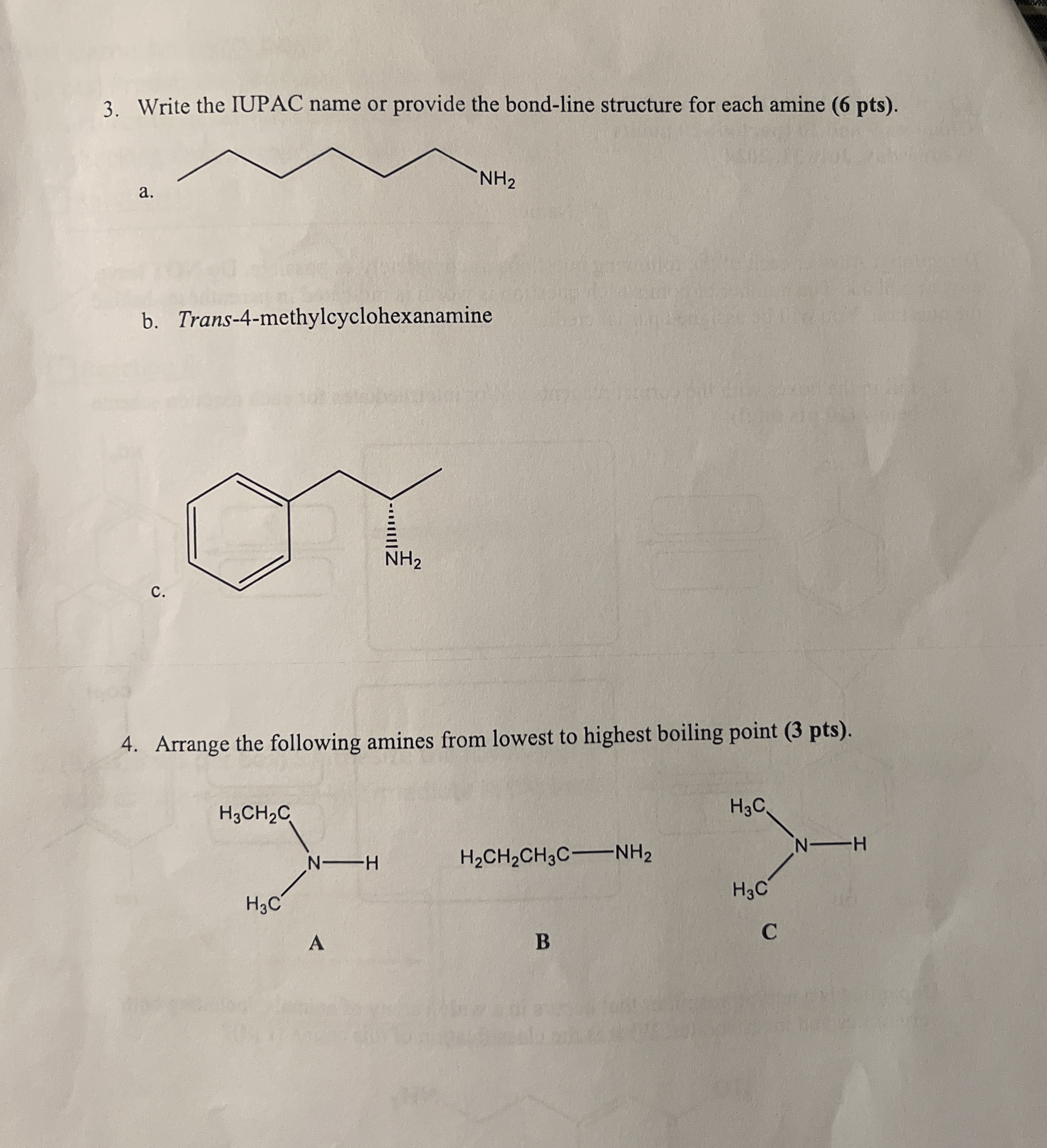 Solved Write the IUPAC name or provide the bond-line | Chegg.com