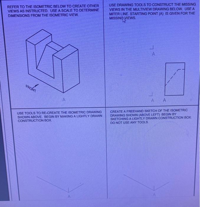 Solved REFER TO THE ISOMETRIC BELOW TO CREATE OTHER VIEWS AS | Chegg.com