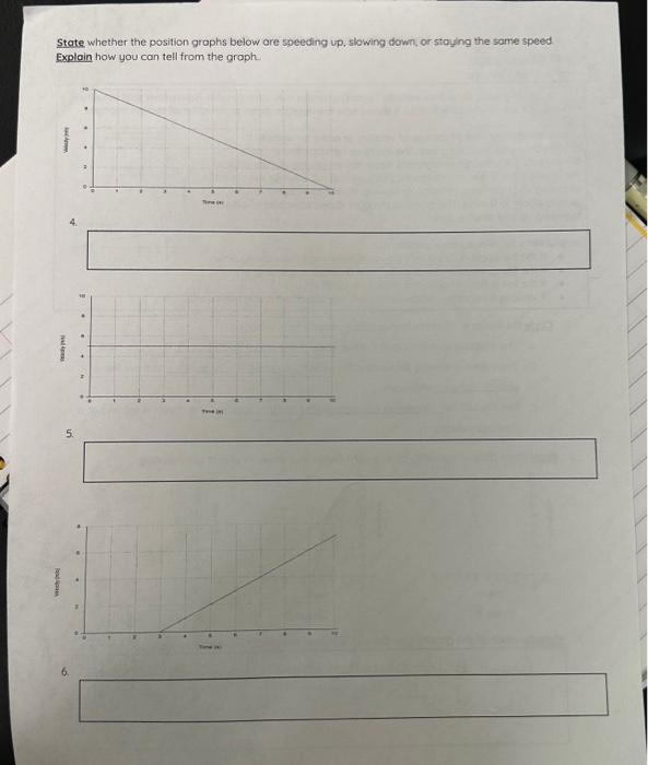 Solved Velocity Time Graphs Show How Velocity Y Cxis