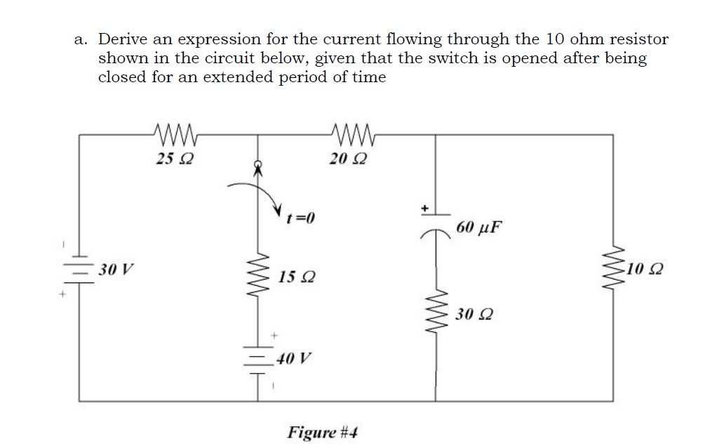 Solved a. ﻿Derive an expression for the current flowing | Chegg.com