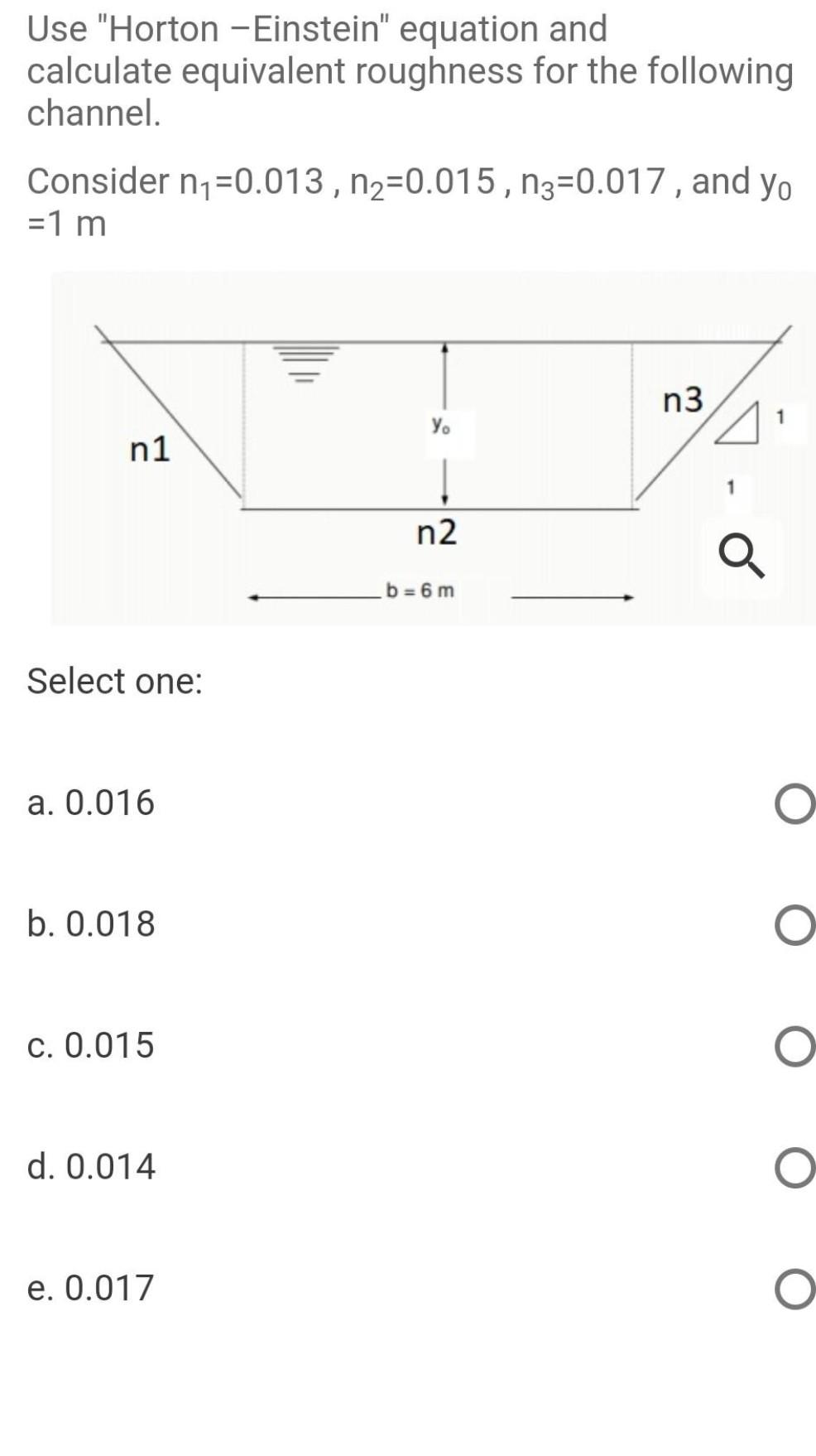 Solved Use "Horton -Einstein" equation and calculate | Chegg.com