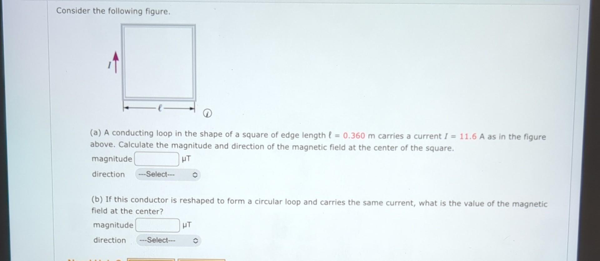 Solved Consider the following figure. (a) A conducting loop | Chegg.com