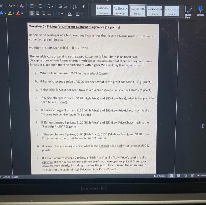 Pricing SECTION 2: PROBLEM SOLVING (3 QUESTIONS, 25 | Chegg.com