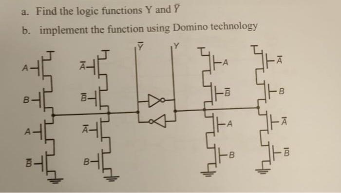 Solved a. Find the logic functions Y and Yˉ b. implement the | Chegg.com
