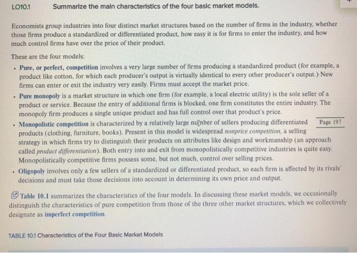 Solved Market Model Pure Characteristic Competition | Chegg.com