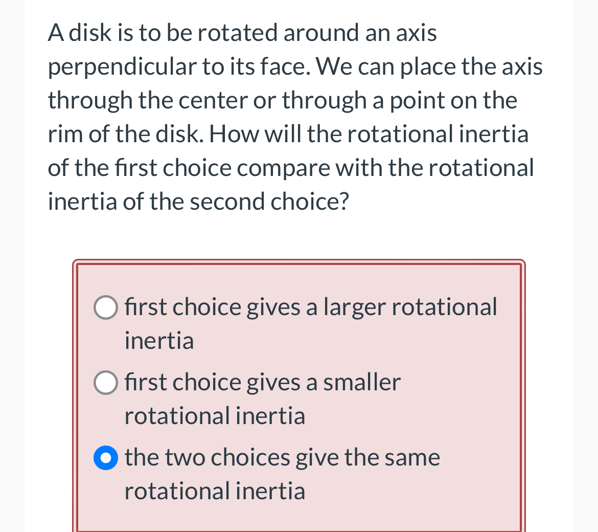 Solved A disk is to be rotated around an axis perpendicular | Chegg.com