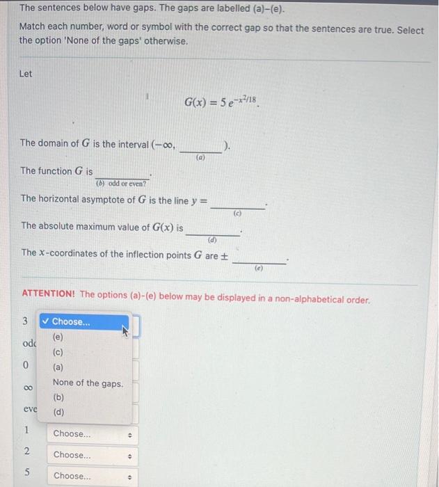 Solved The sentences below have gaps. The gaps are labelled | Chegg.com