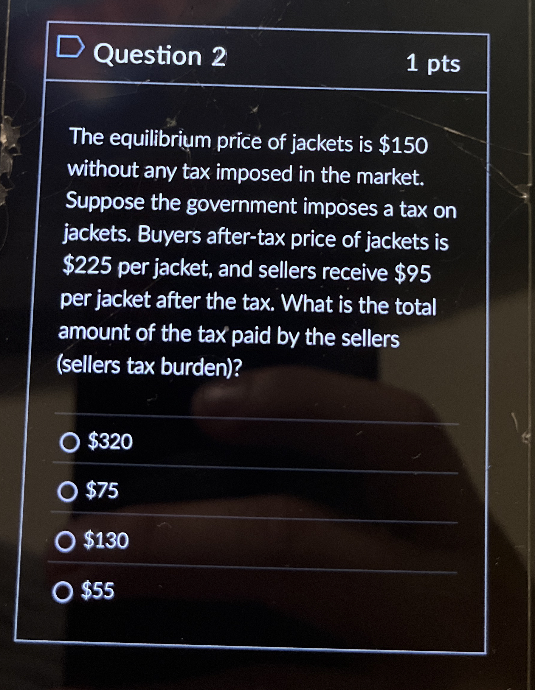 Solved Question 21 ﻿ptsThe equilibrium price of jackets is | Chegg.com