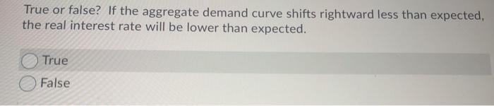 Solved If the AD curve shifts rightward more than expected. | Chegg.com