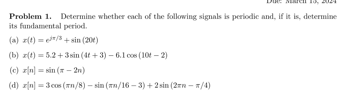 Solved Problem 1. Determine whether each of the following | Chegg.com Solved Problem 1. Determine whether each of the following | Chegg.com