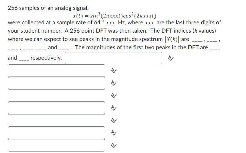 Solved 256 ﻿samples of an ﻿analog | Chegg.com