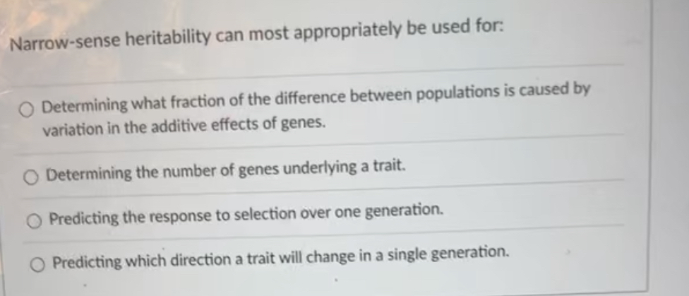 Solved Narrow-sense heritability can most appropriately be | Chegg.com