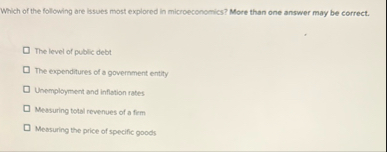 Solved Which of the following are issues most explored in | Chegg.com