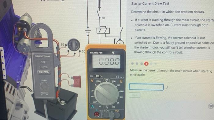 50 Starter Current Draw Test Determine the circuit in | Chegg.com