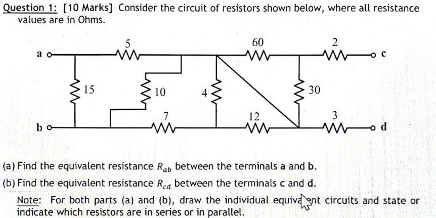 Solved Question 1: [10 ﻿Marks] ﻿Consider the circuit of | Chegg.com