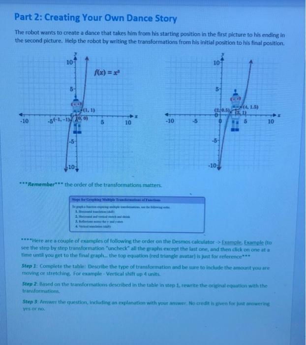Solved Part 1: Charting the Robot's Dance Moves (4 points | Chegg.com