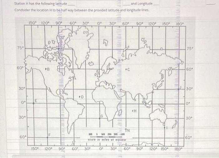 Solved Station D has the following latitude and Longitude | Chegg.com