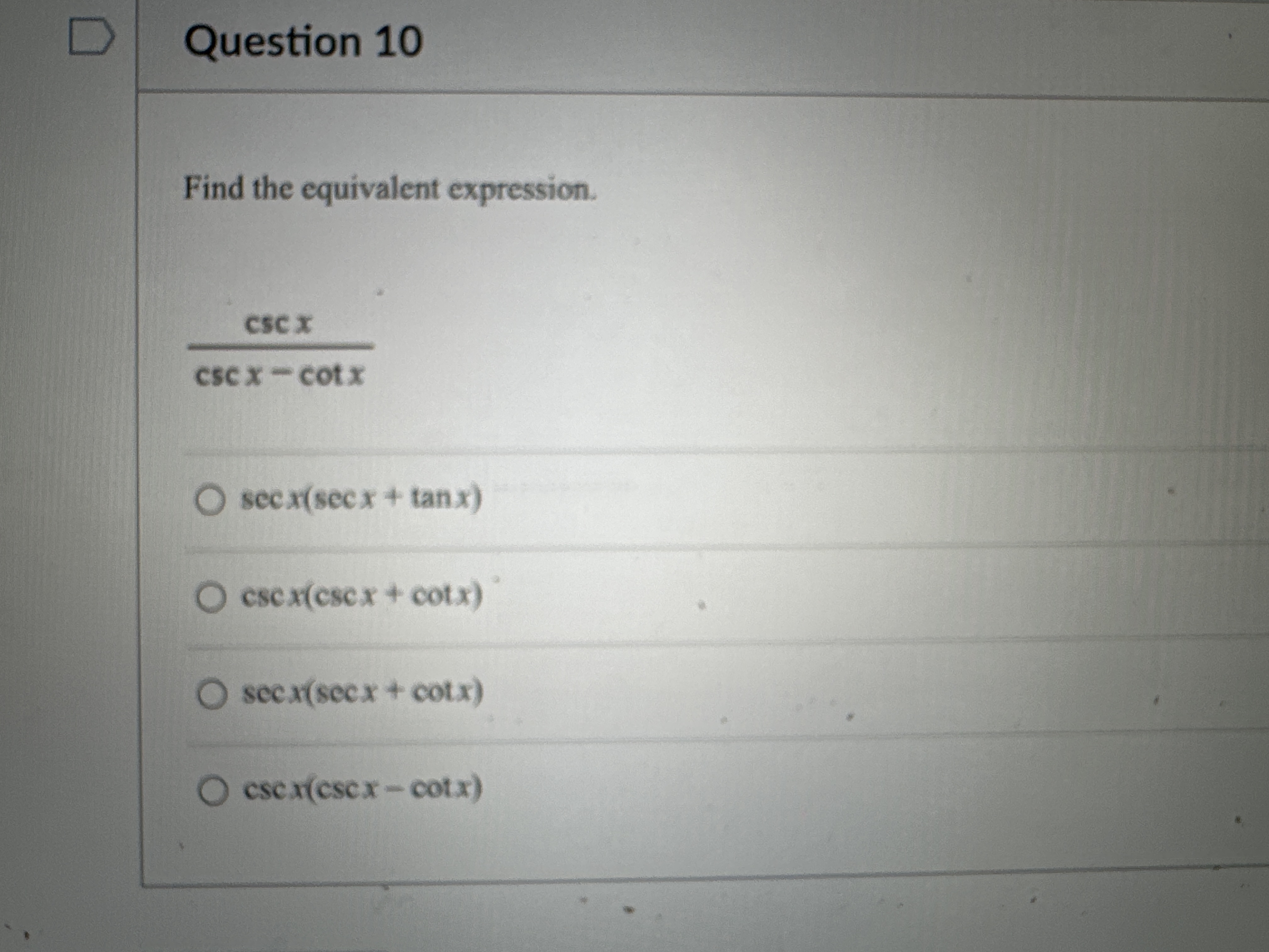 Solved Question 10Find the equivalent | Chegg.com