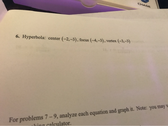 Solved How to find the equation of the conic described and | Chegg.com