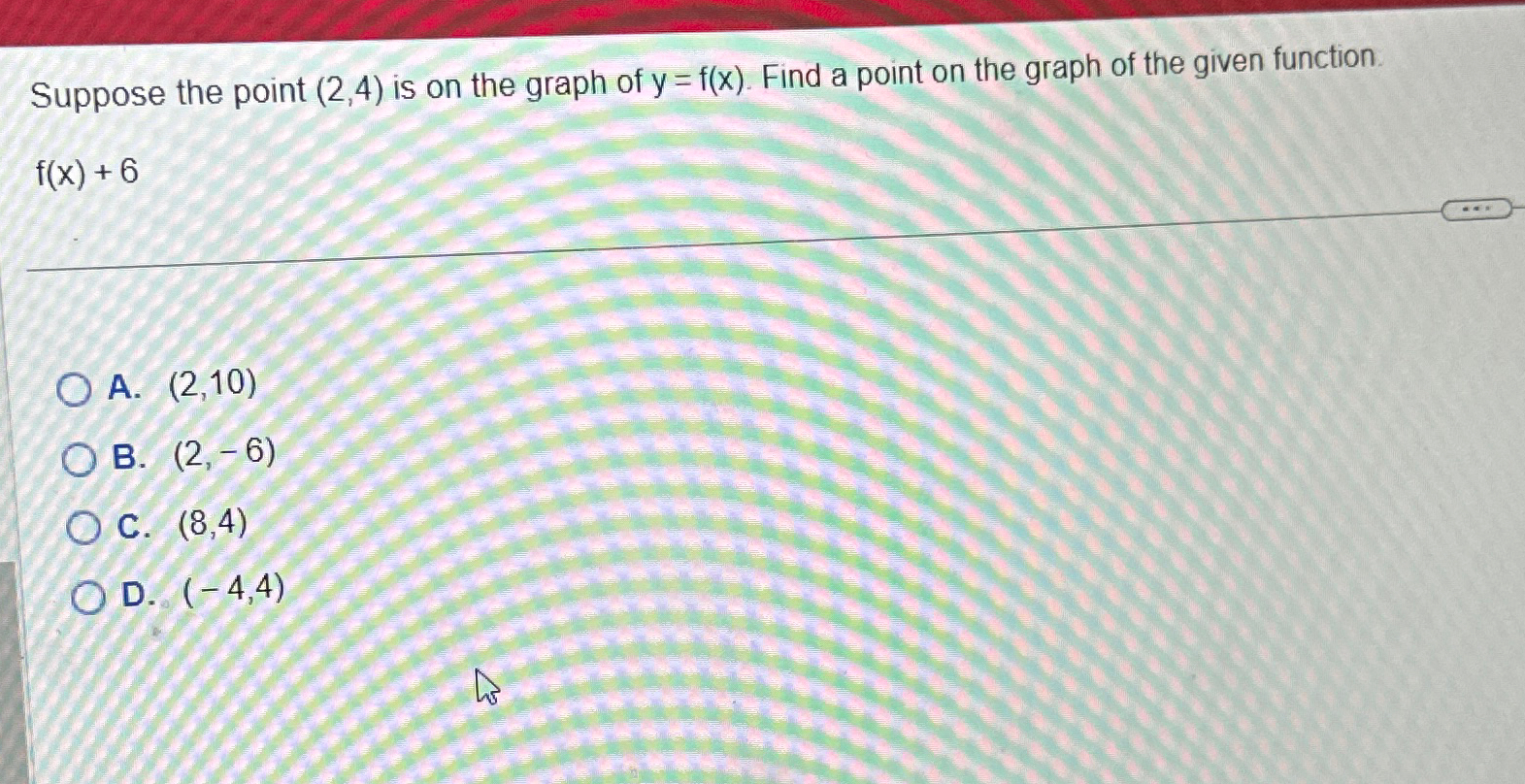 Solved Suppose the point (2,4) ﻿is on the graph of y=f(x). | Chegg.com